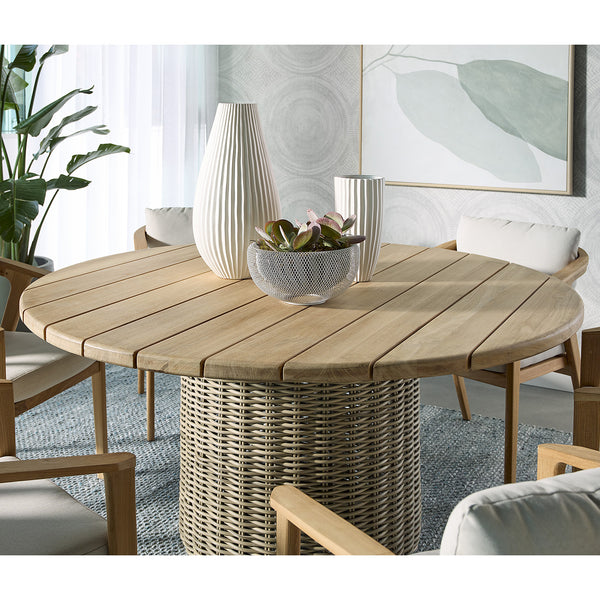 Sunpan Riviera Outdoor Round Dining Table – Paynes Gray