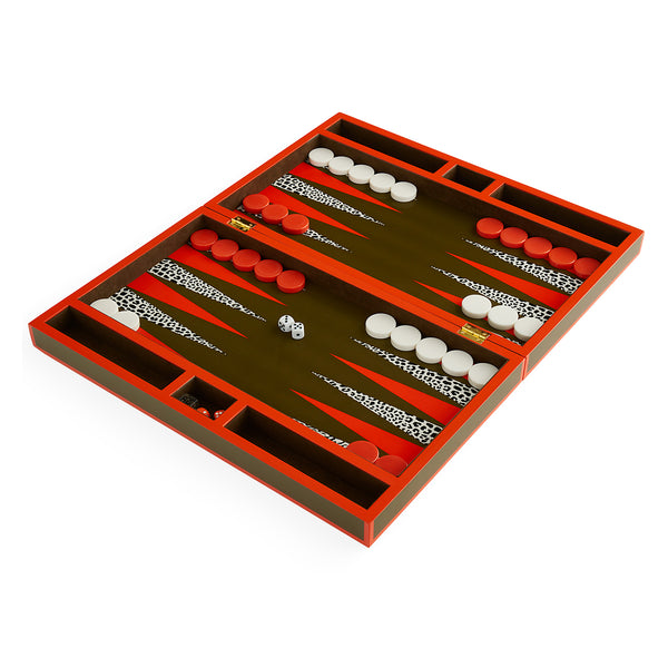 Jonathan Adler Leopard Backgammon Set – Paynes Gray