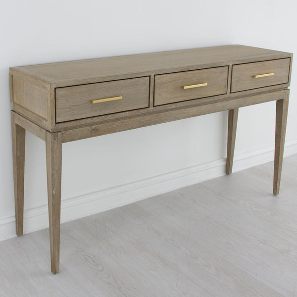 Traditional Natural Console Table – Paynes Gray