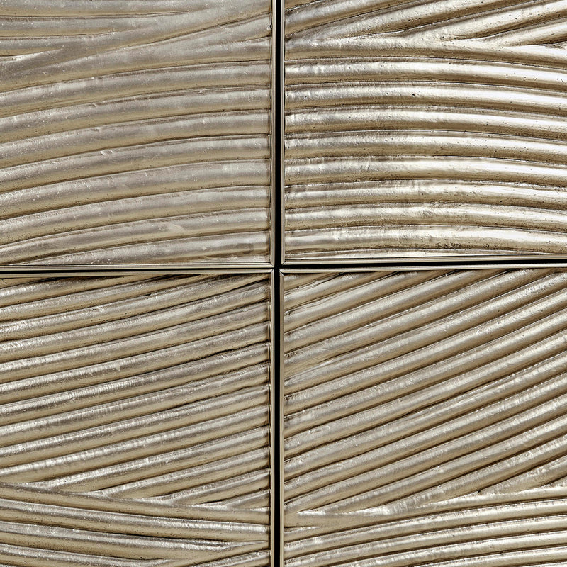 Jonathan Charles Water Capillary Cast Metal Texture Double Dresser ...