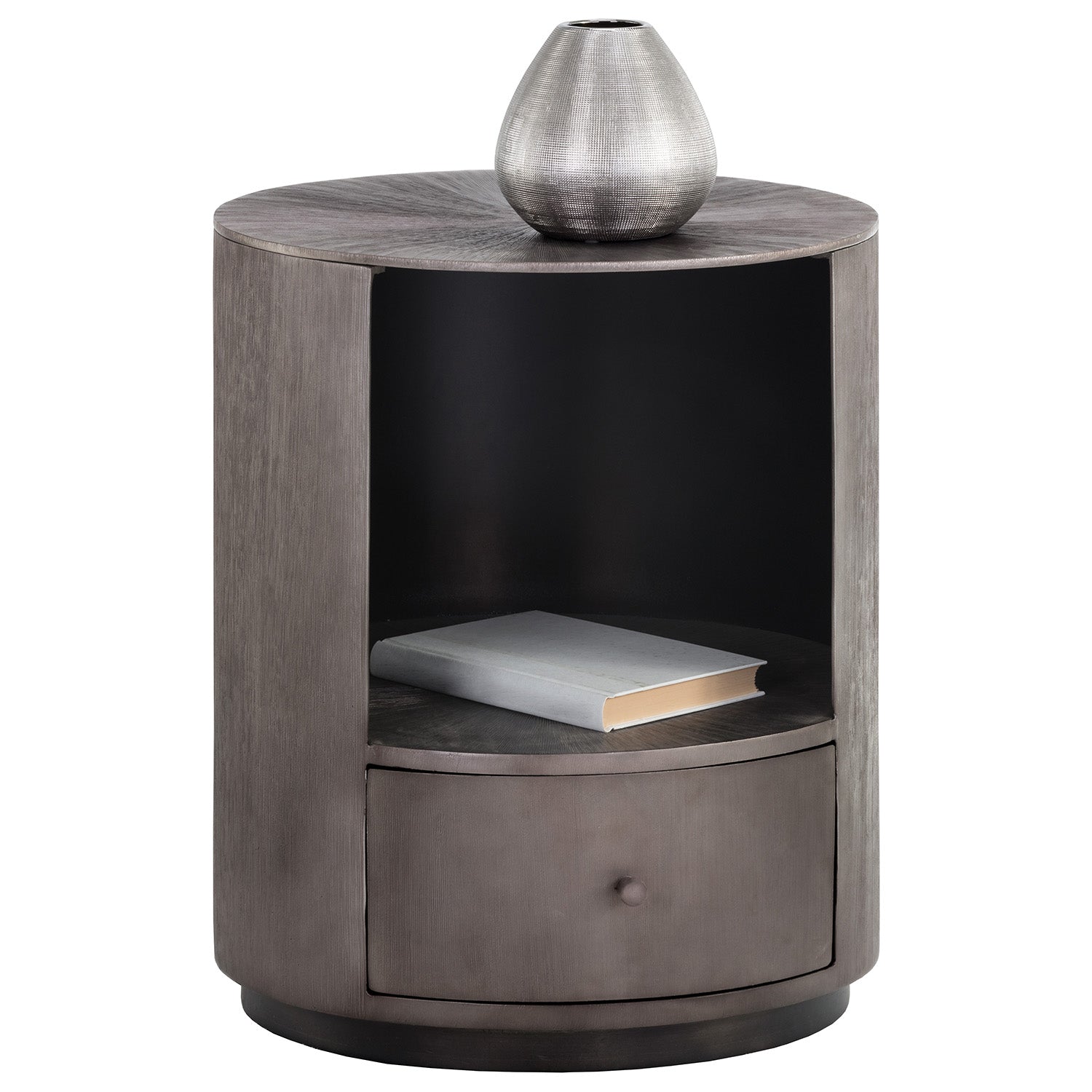 Sunpan Siena Round Nightstand Set of 2 – Paynes Gray