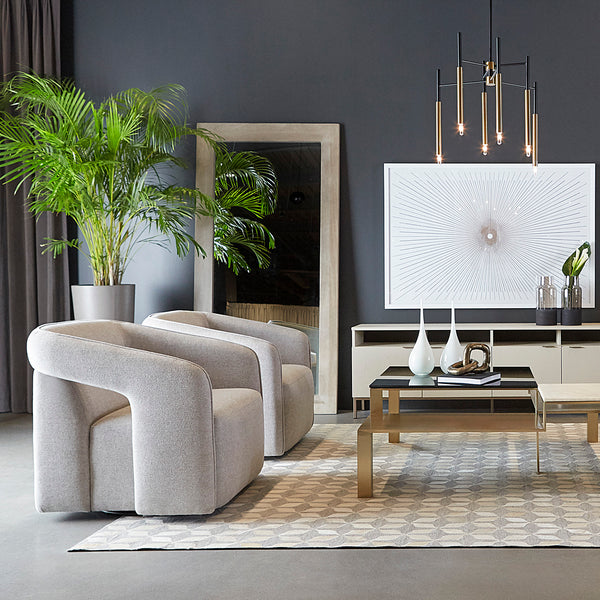 Sunpan Kendrick Swivel Lounge Chair – Paynes Gray