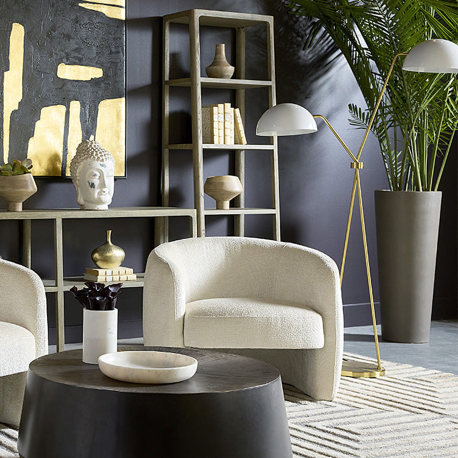 Sunpan Faven Floor Lamp – Paynes Gray