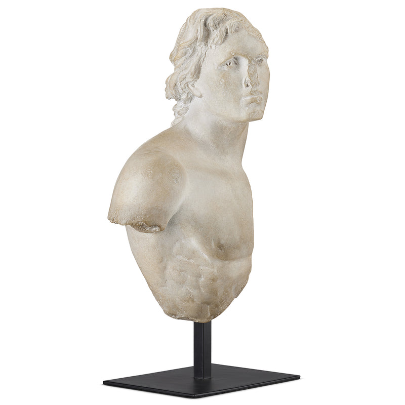 Currey & Co Young Royal Greek Torso Sculpture – Paynes Gray