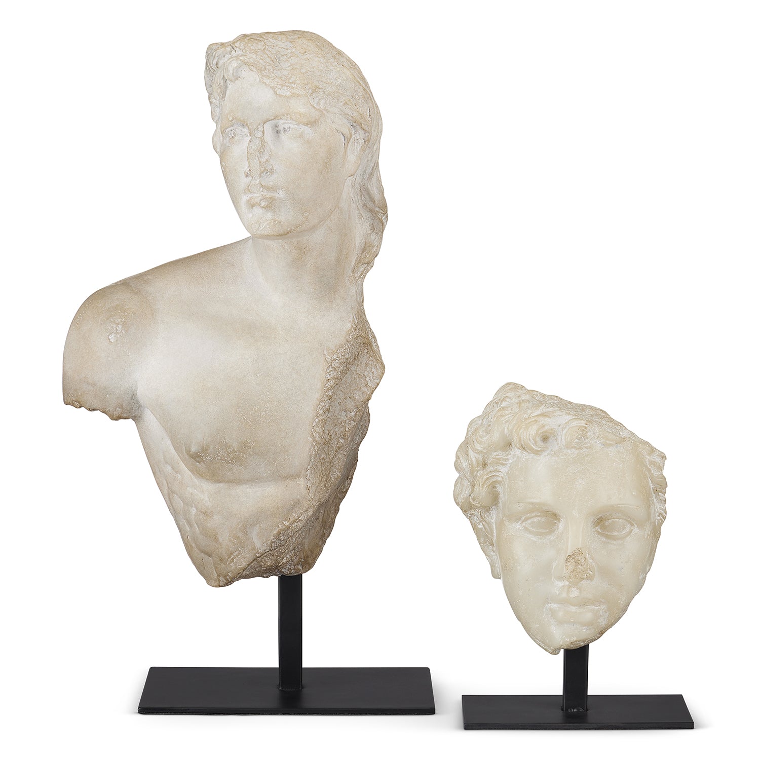 Currey & Co Young Royal Greek Torso Sculpture – Paynes Gray