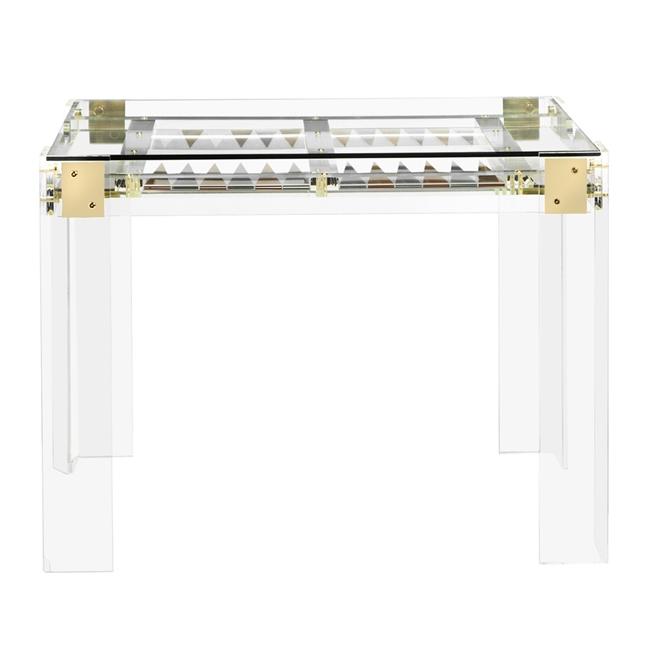 Interlude Home Pierre Acrylic Backgammon Table – Paynes Gray