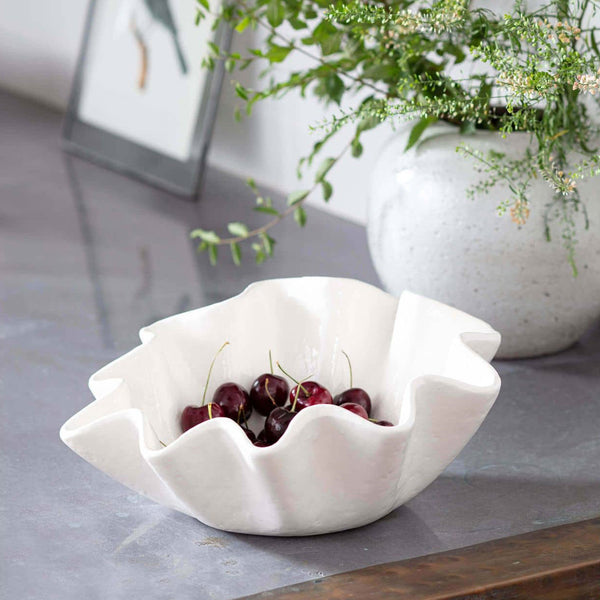 Regina Andrew Ruffle Ceramic Bowl – Paynes Gray