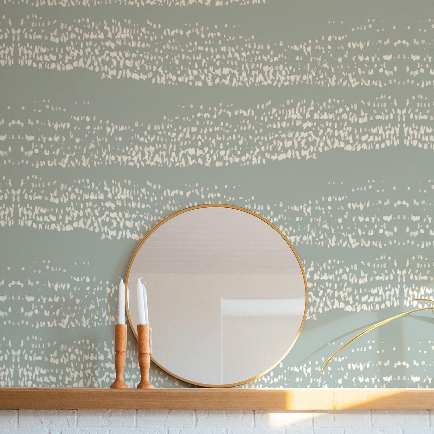 Mitchell Black Reflections Wallpaper – Paynes Gray