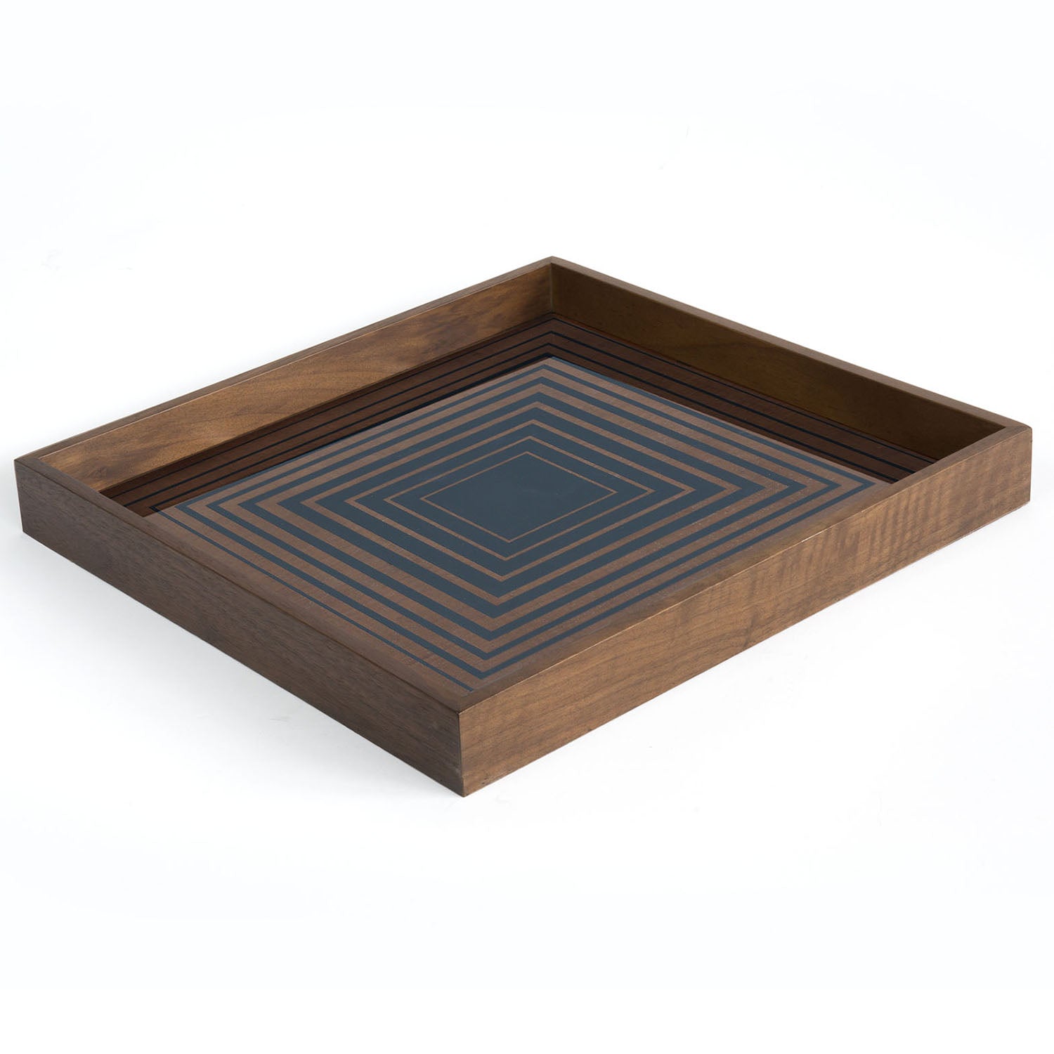 Ethnicraft Squares Square Glass Tray – Paynes Gray