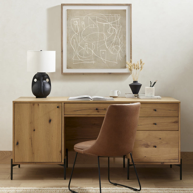 Four Hands Eaton Executive Desk – Paynes Gray