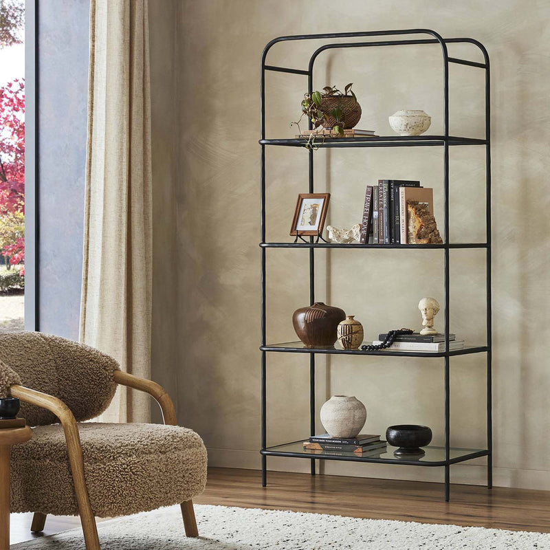 Four Hands Swinton Small Bookcase – Paynes Gray