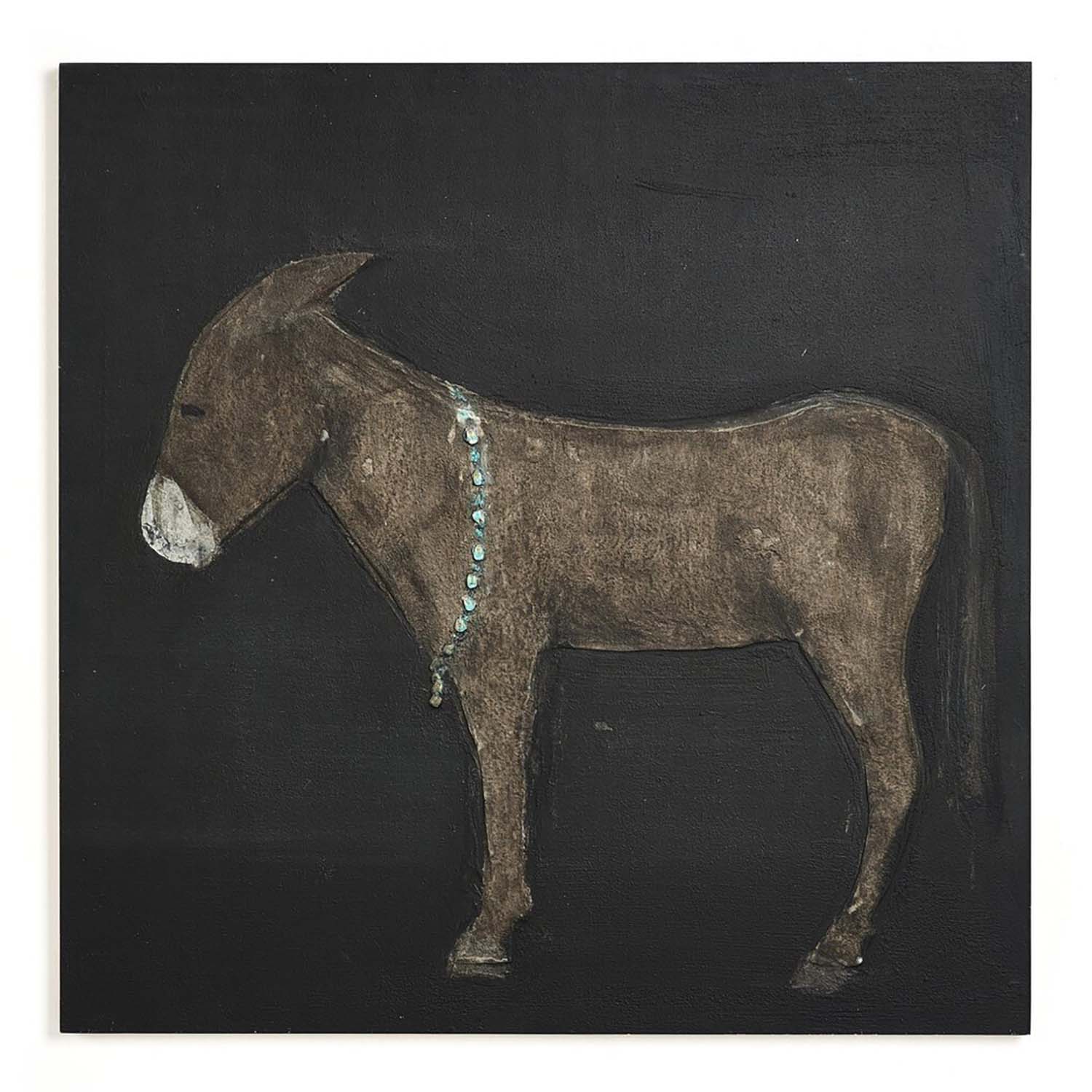 Four Hands x Paul Meyer Burro Noche Framed Wall Art – Paynes Gray