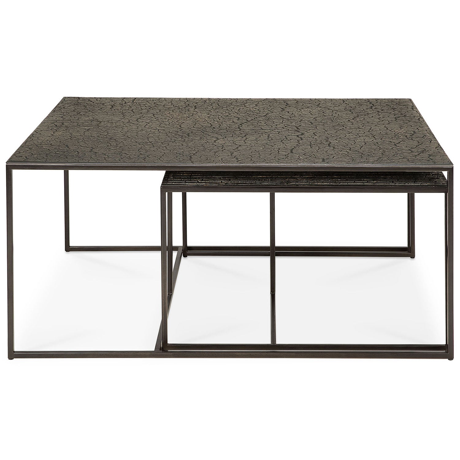Ethnicraft Pentagon Nesting Coffee Table Set – Paynes Gray