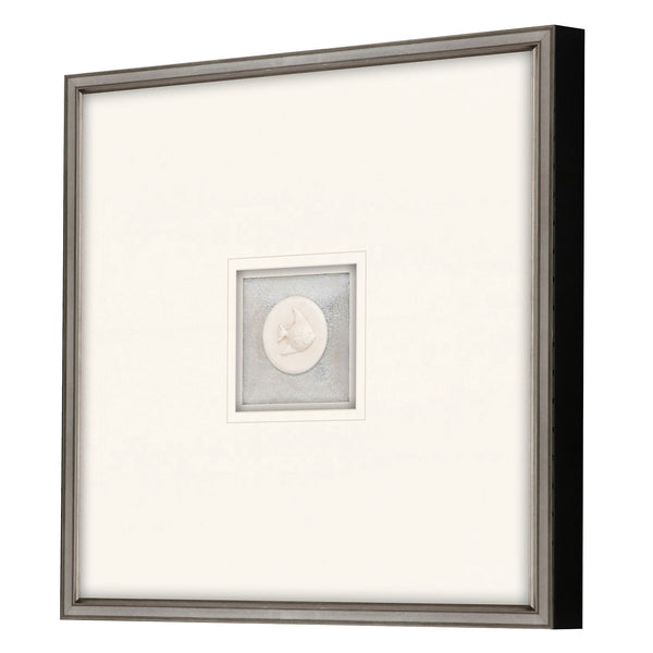 Inspire Studio Fish Intaglio Mixed Media Framed Art – Paynes Gray