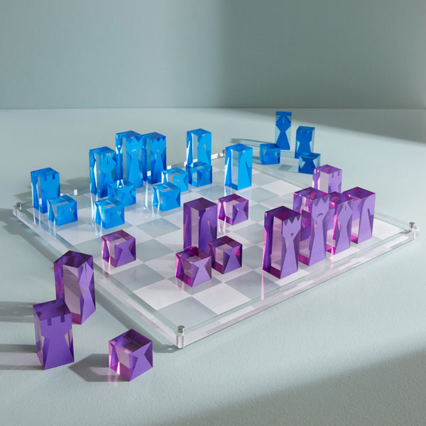 Jonathan Adler Acrylic Chess Set – Paynes Gray