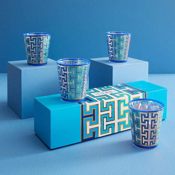 Jonathan Adler Madrid Glassware Set – Paynes Gray