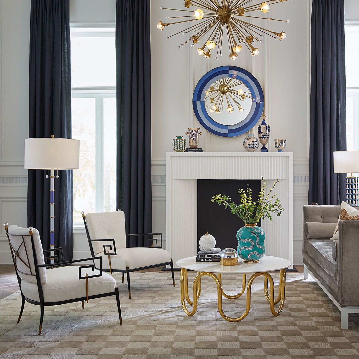 Jonathan Adler Rider Accent Chair – Paynes Gray