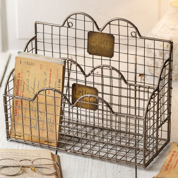 Letters In Mail Holder – Paynes Gray