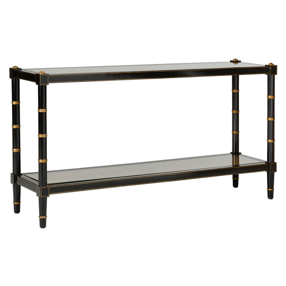 Chelsea House Conner Cane Console – Paynes Gray