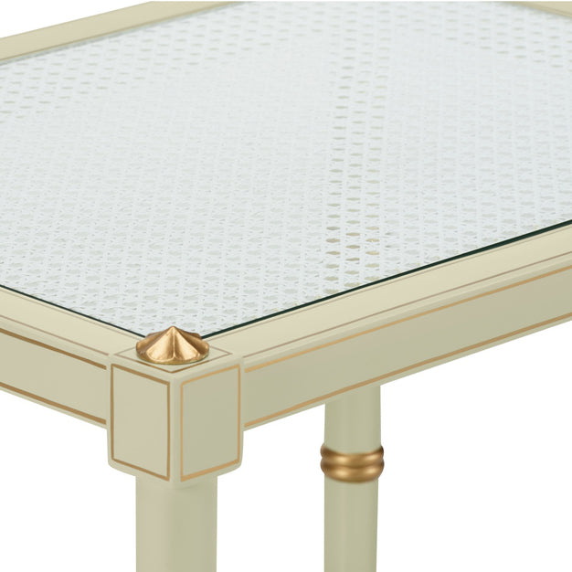 Chelsea House Conner Cane End Table – Paynes Gray
