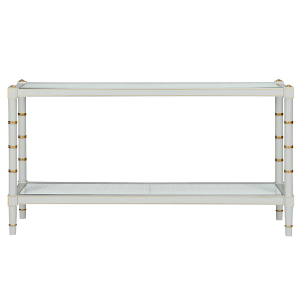 Chelsea House Conner Cane Console – Paynes Gray
