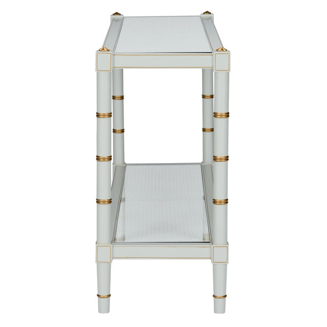 Chelsea House Conner Cane Console – Paynes Gray