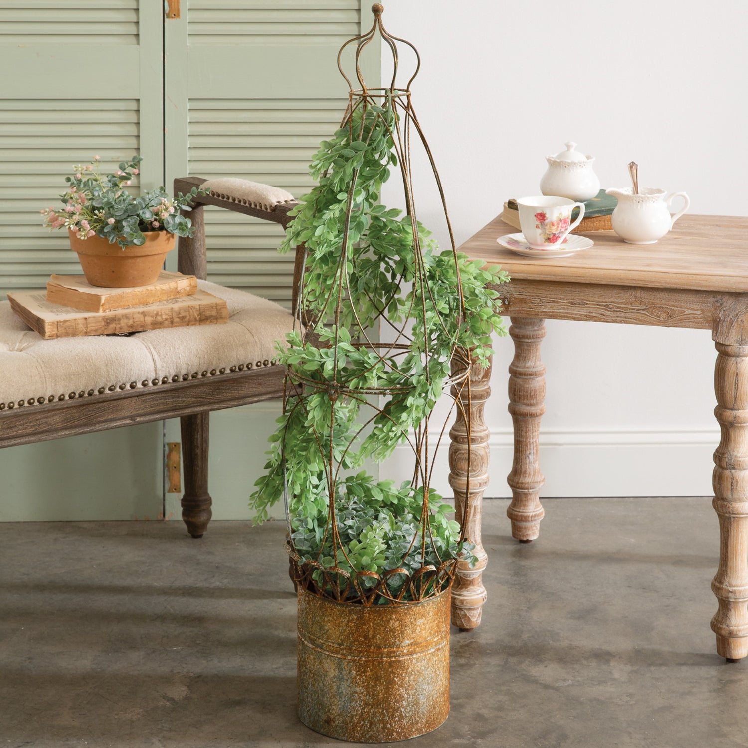 Rustic Garden Topiary Planter – Paynes Gray