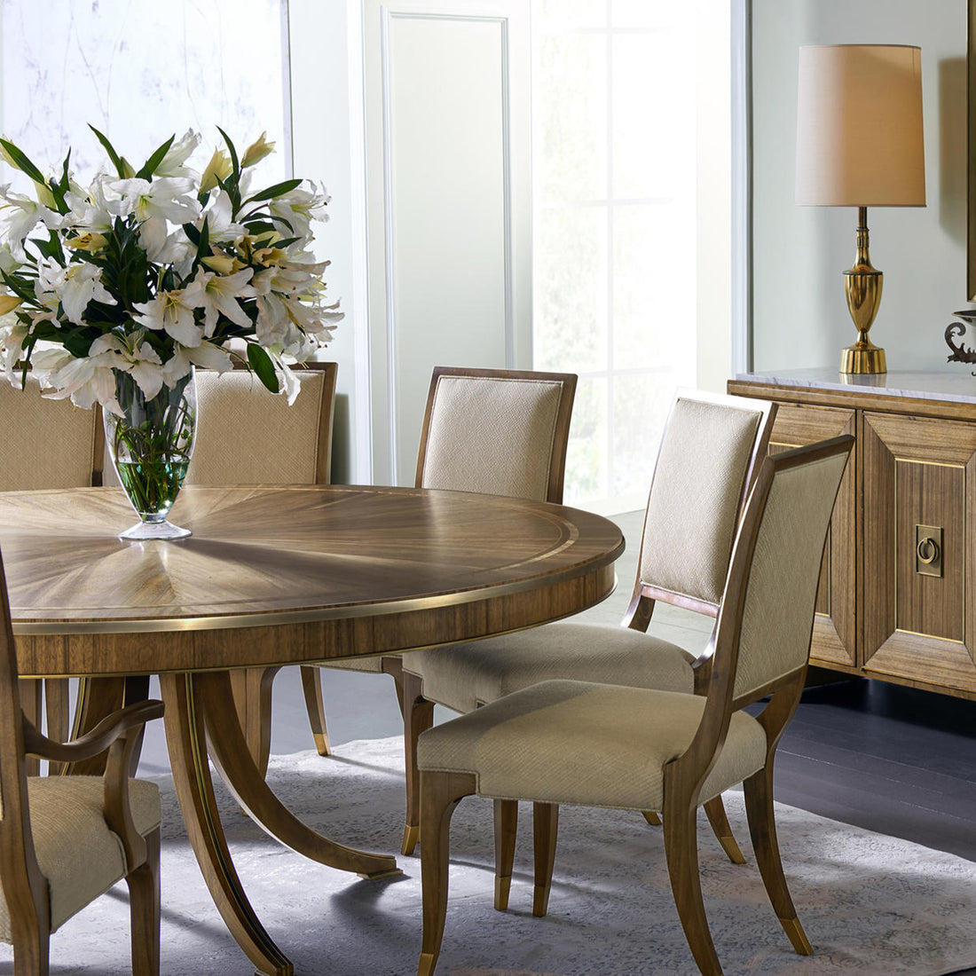 Jonathan Charles Hamilton Dining Arm Chair Set of 2