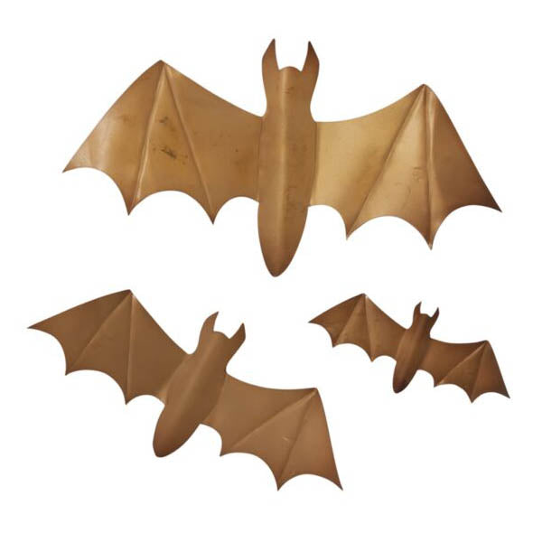 Winged Bat Wall Decor Set of 18 – Paynes Gray