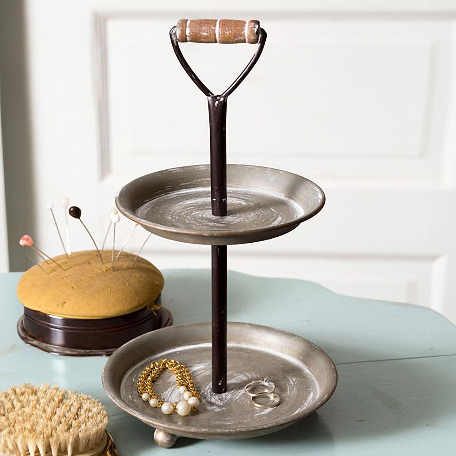 Two-Tier Mini Tray – Paynes Gray