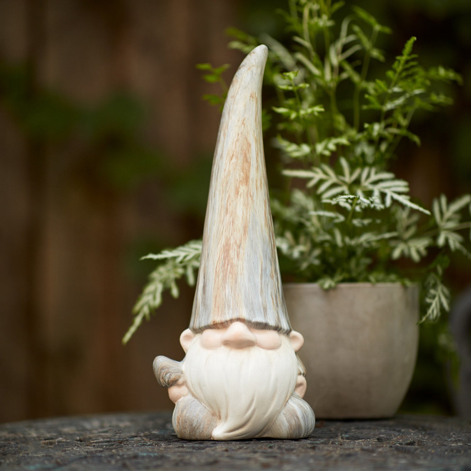 Modern Terra Cotta Gnome Figurine Set of 2