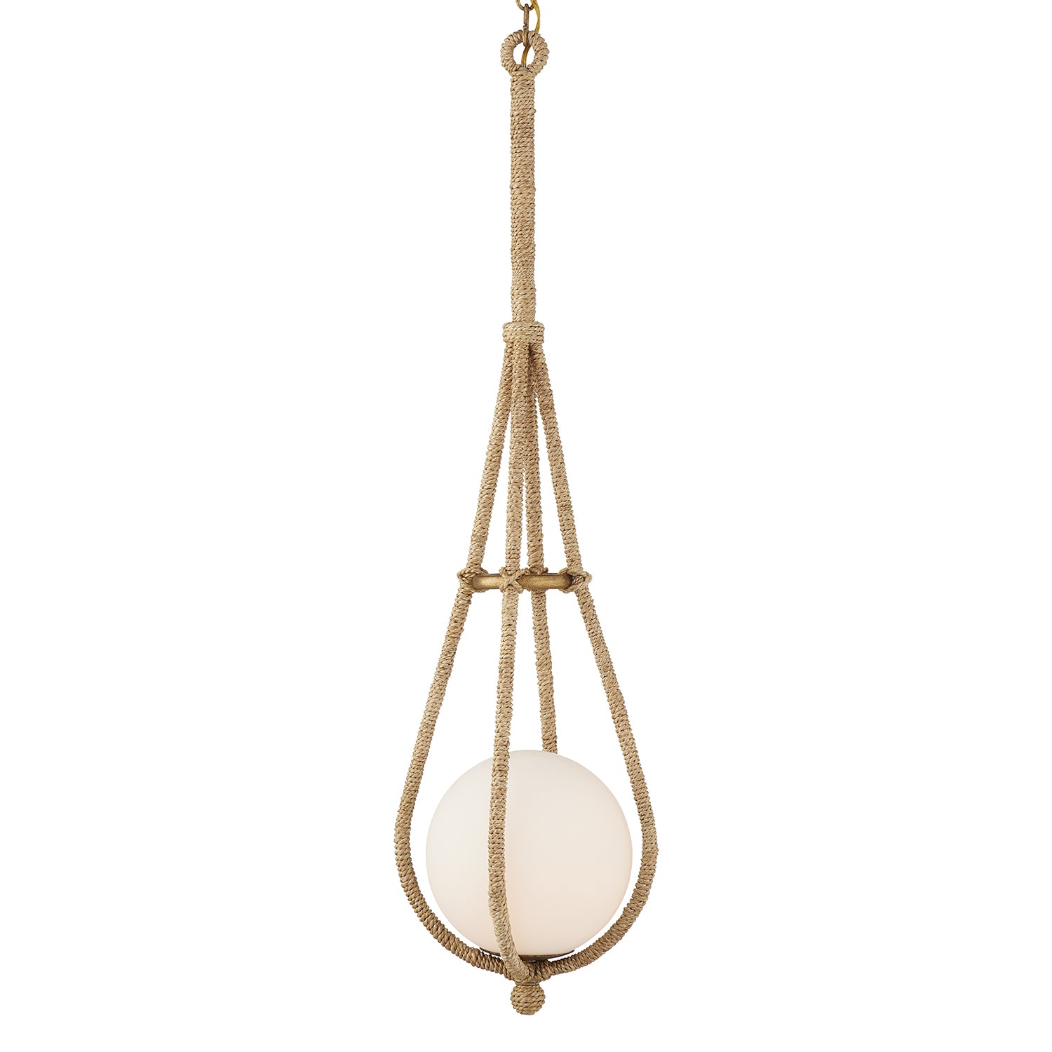 Currey & Co Passageway Rope Pendant – Paynes Gray