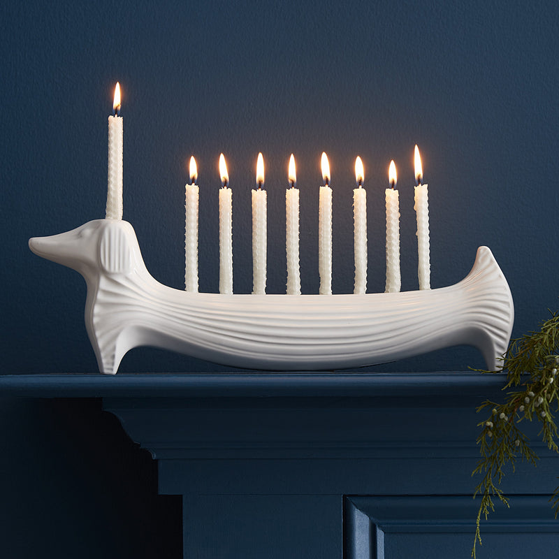 Jonathan Adler Dachshund Menorah – Paynes Gray