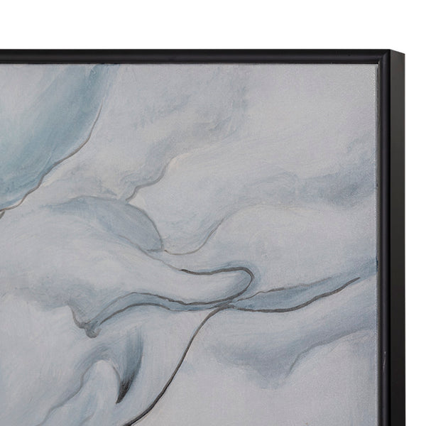 Sunpan Glacial Rock Framed Canvas Art – Paynes Gray