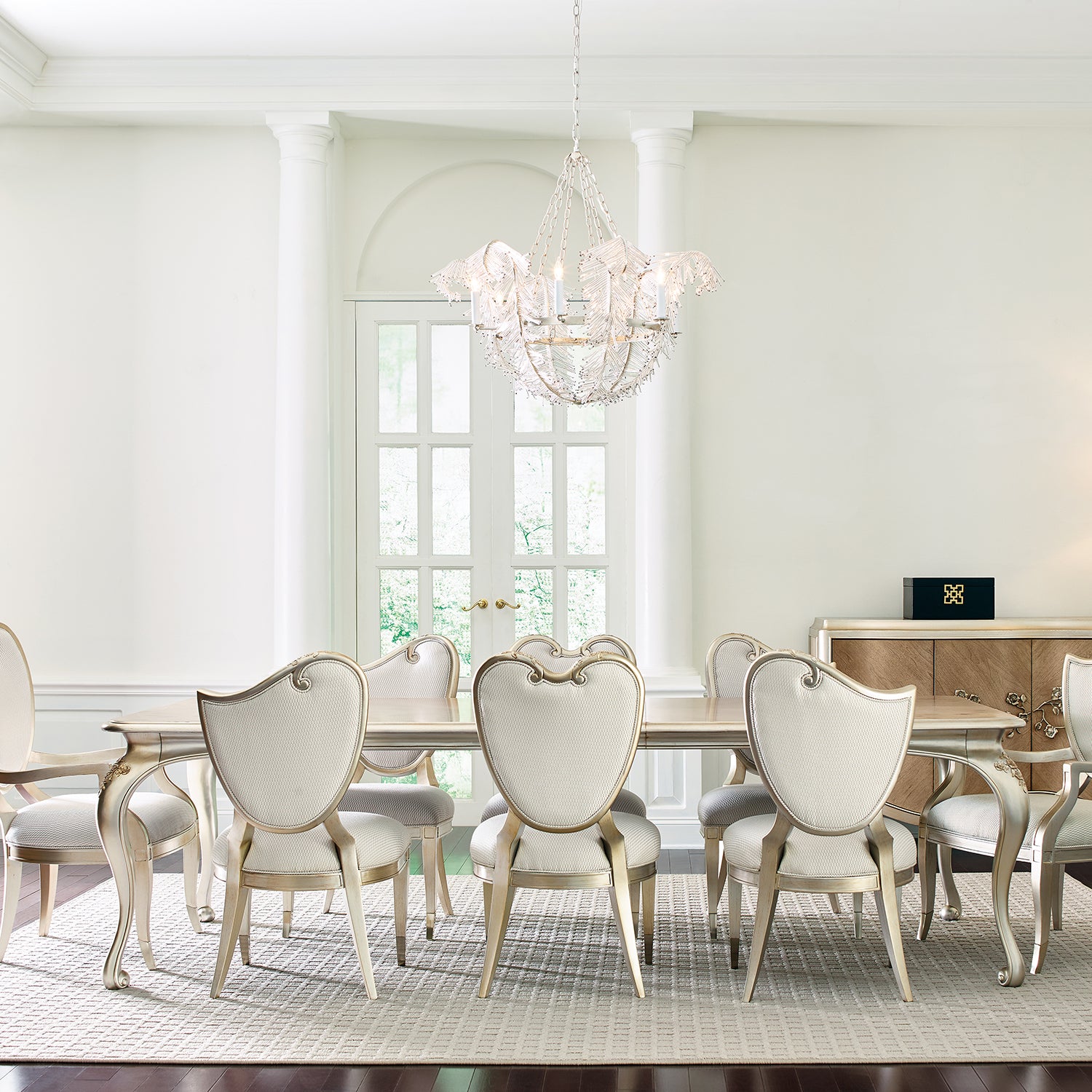 Caracole Fontainebleau Side Chair Set of 2 – Paynes Gray