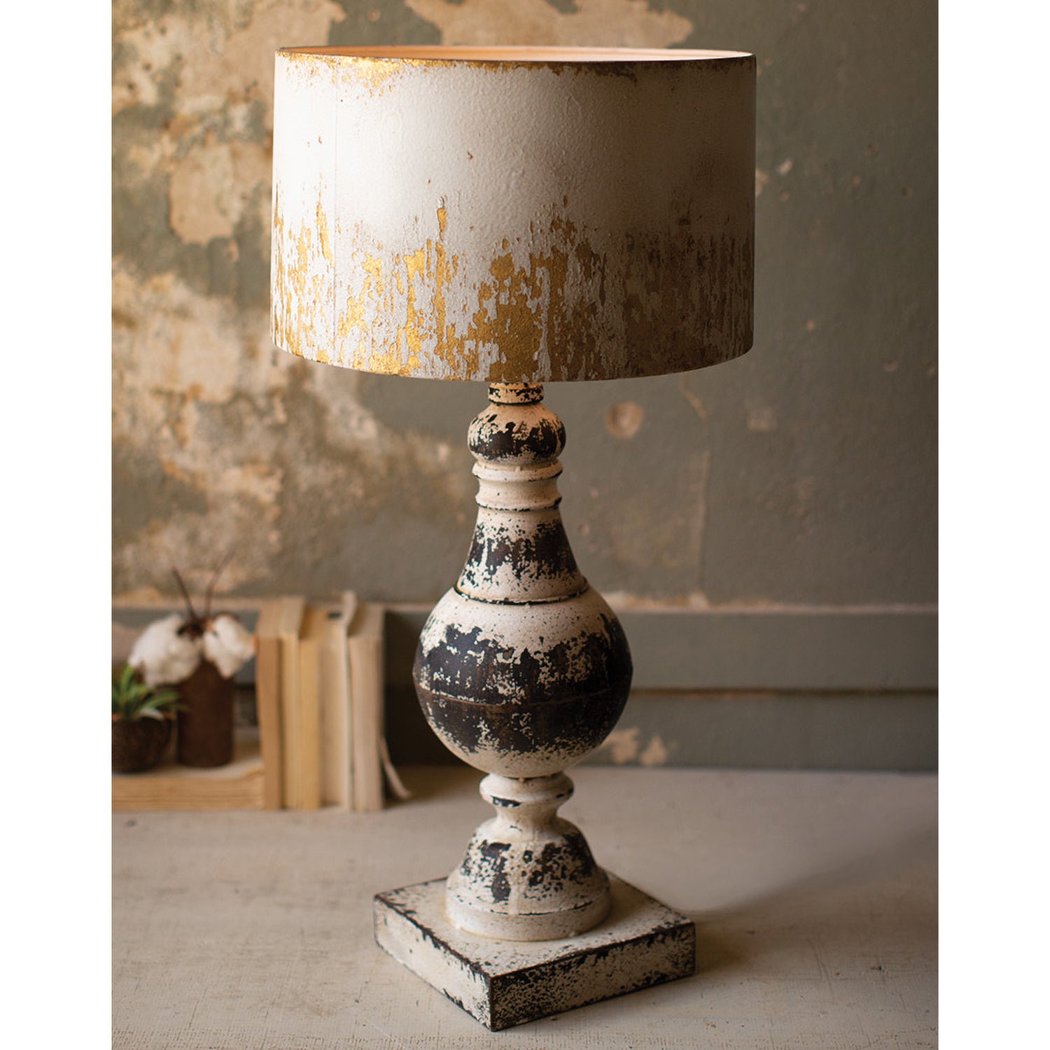 Rustic Metal Table Lamp – Paynes Gray