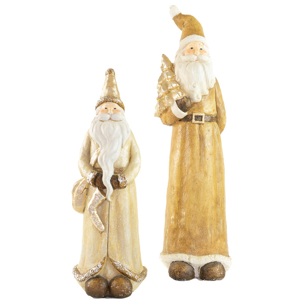 Resin Santa Figurine Set of 2 – Paynes Gray