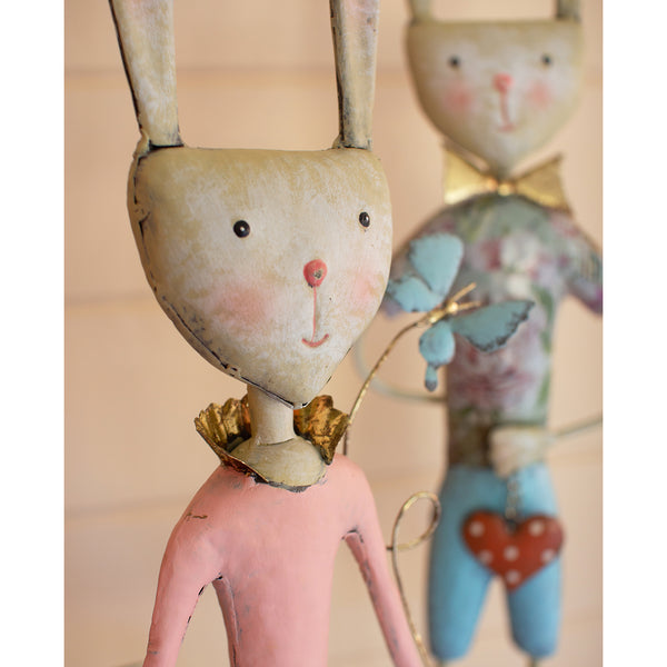 Long-Leg Rabbit Tabletop Accent Set of 2 – Paynes Gray