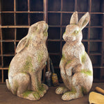 Tall Rabbit Faux Concrete Statue – Paynes Gray
