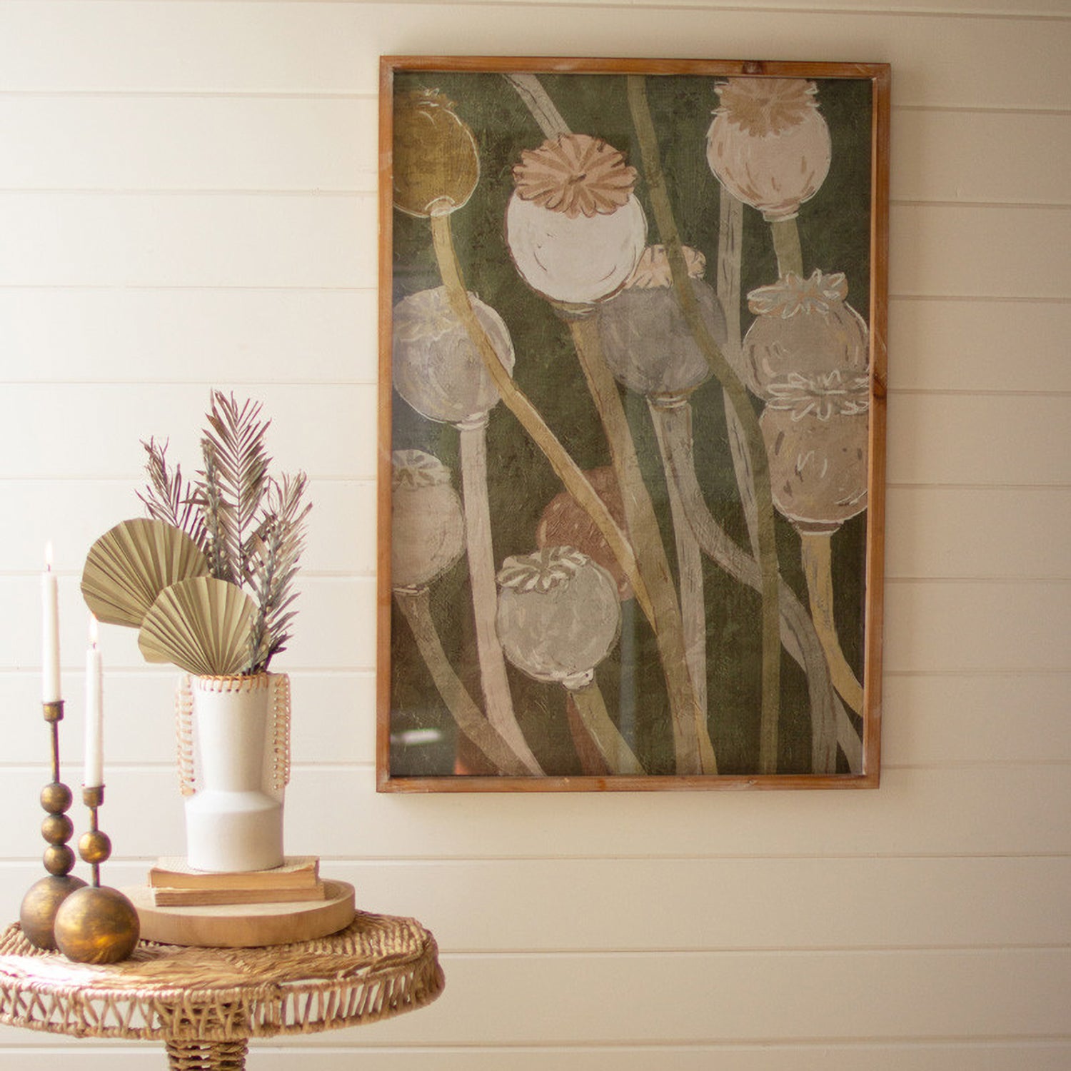 Poppy Print Wall Art – Paynes Gray