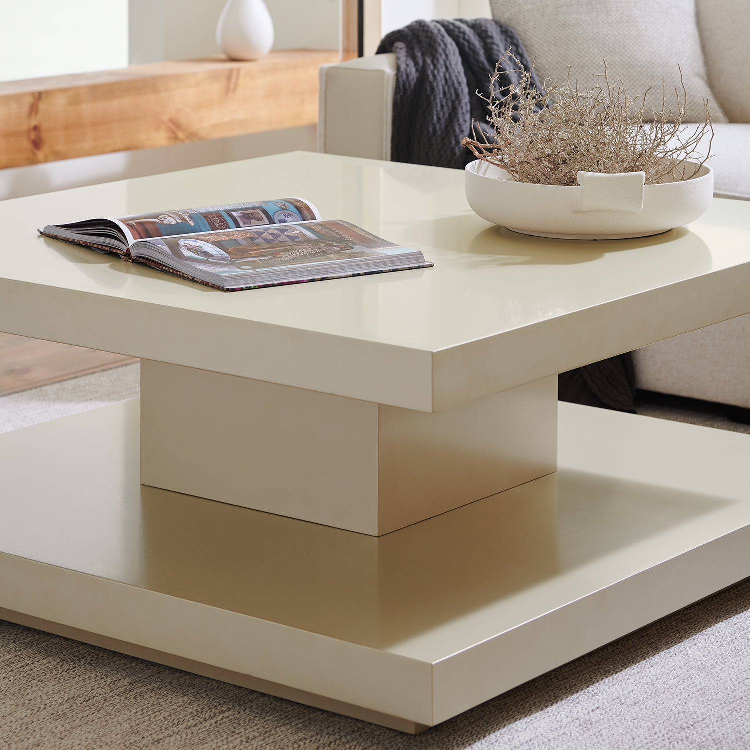 Caracole Cool And Classic Cocktail Table – Paynes Gray