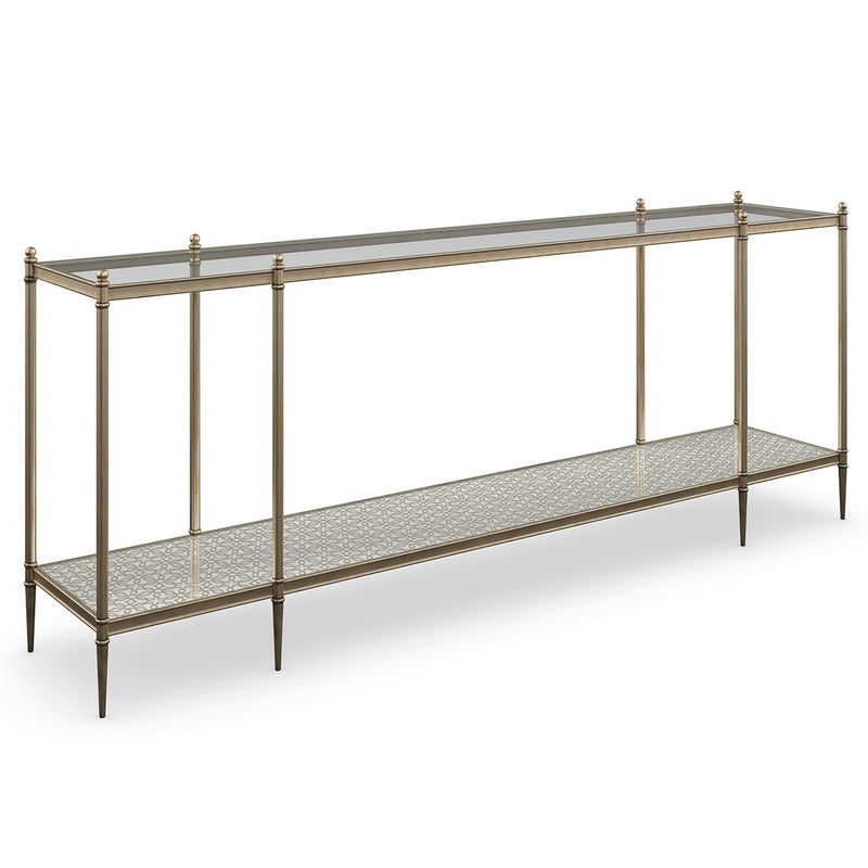 Caracole Perfection New Gold Console Table – Paynes Gray