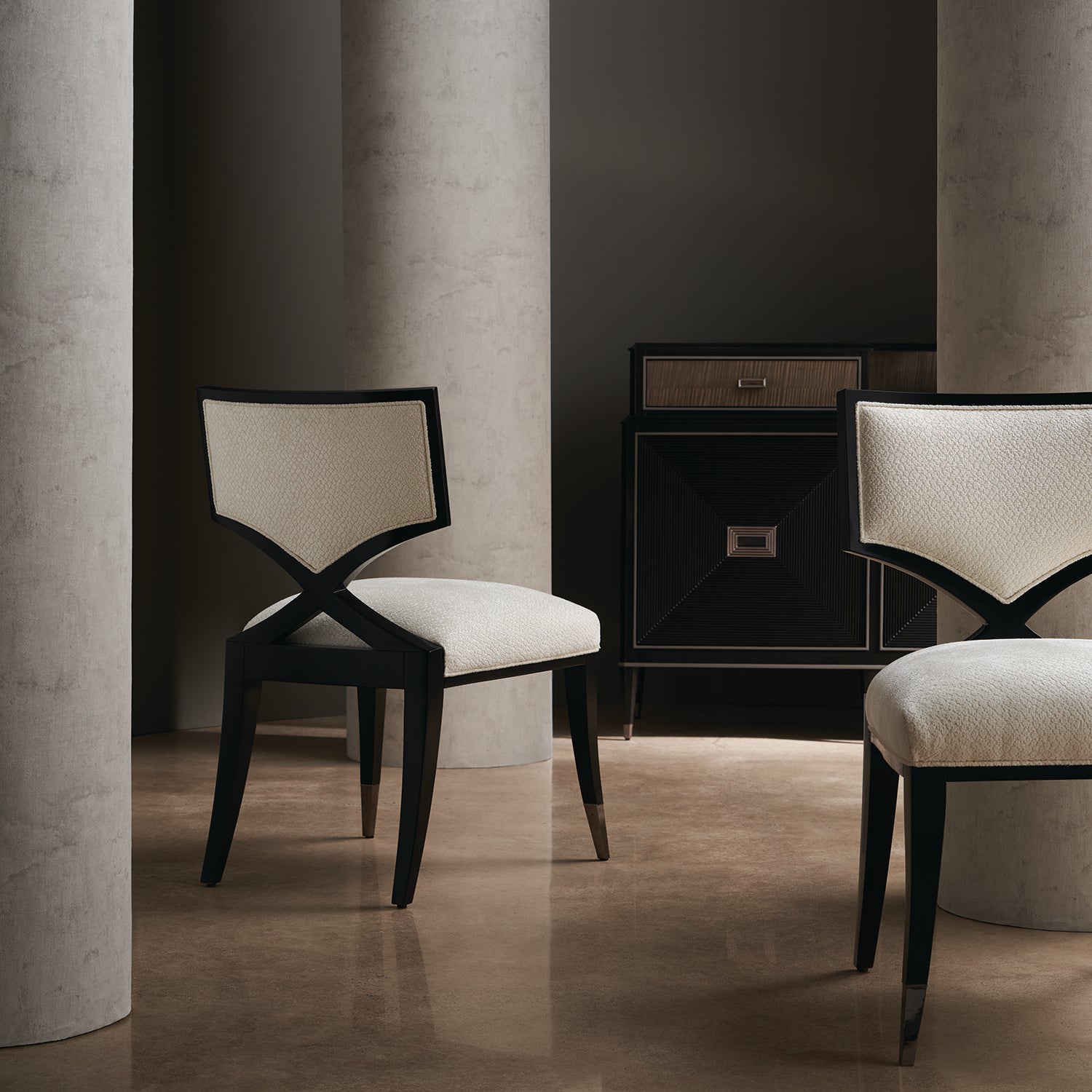 Caracole First Chair Dining Chair Set of 2 – Paynes Gray