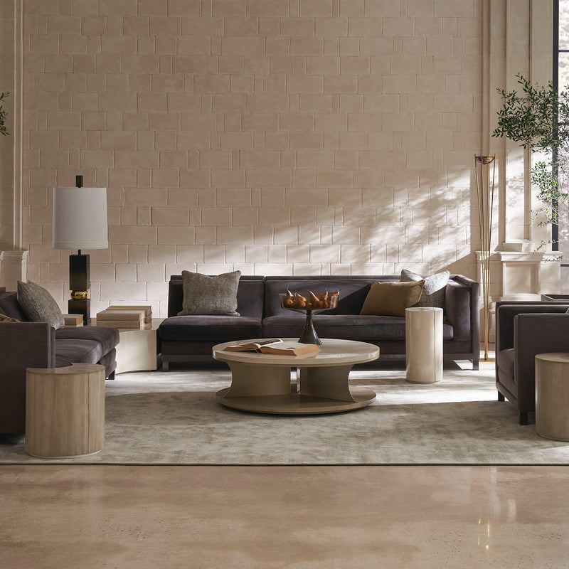 Caracole Buttoned Up End Table – Paynes Gray