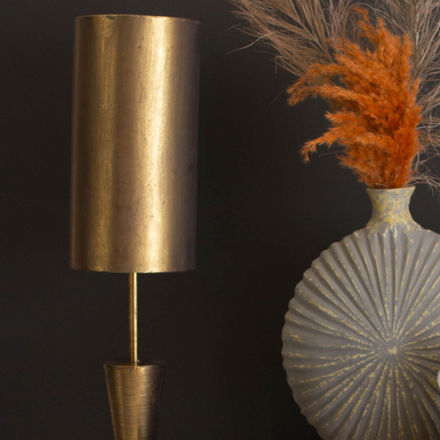 Barrel Antique Gold Floor Lamp – Paynes Gray