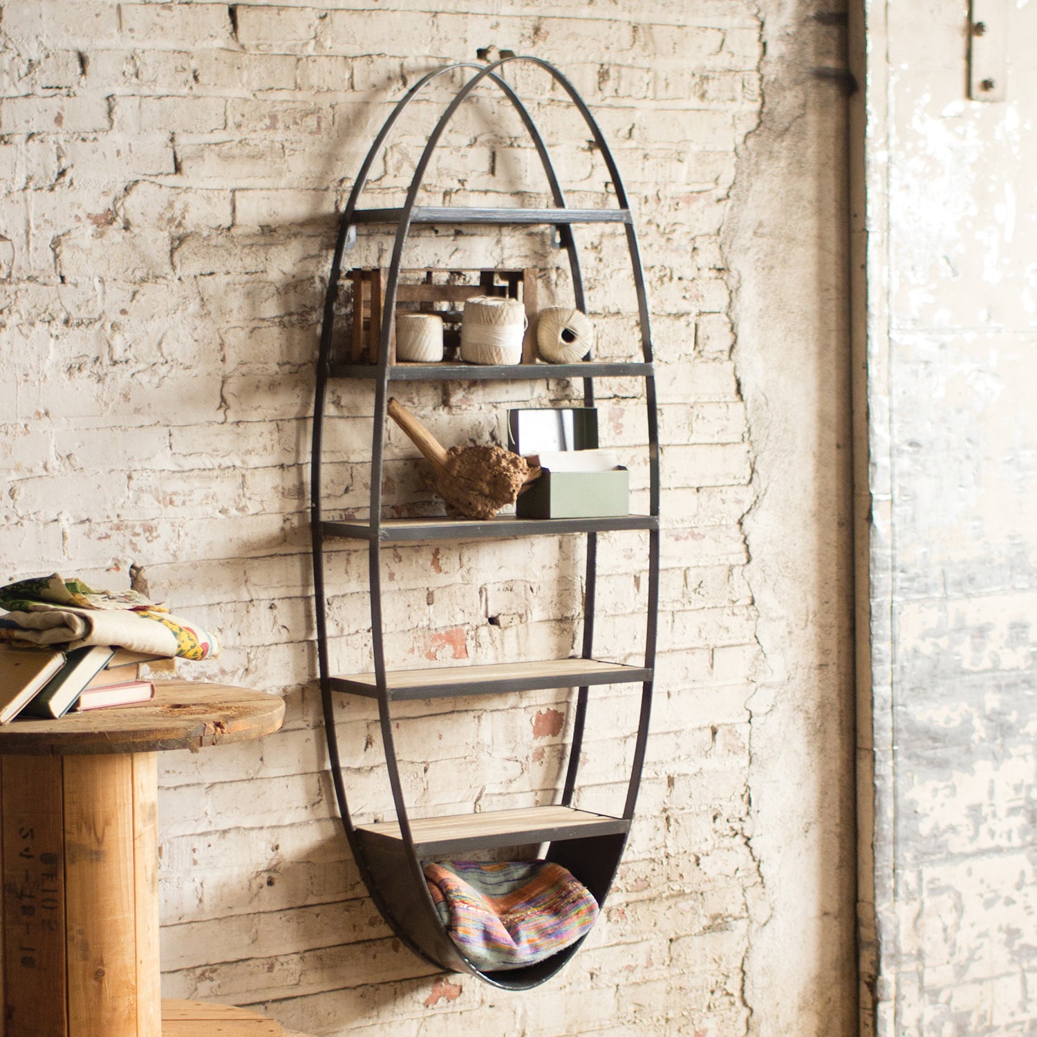 Oval Wall Shelf – Paynes Gray