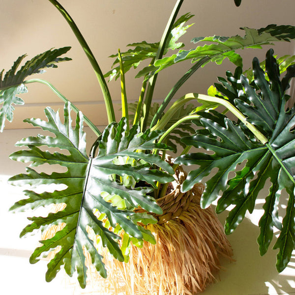 Split Leaf Palm Tree Potted Faux Plant – Paynes Gray