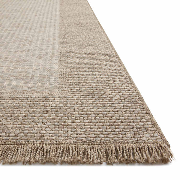 Loloi Dawn Natural Border Indoor/Outdoor Rug – Paynes Gray
