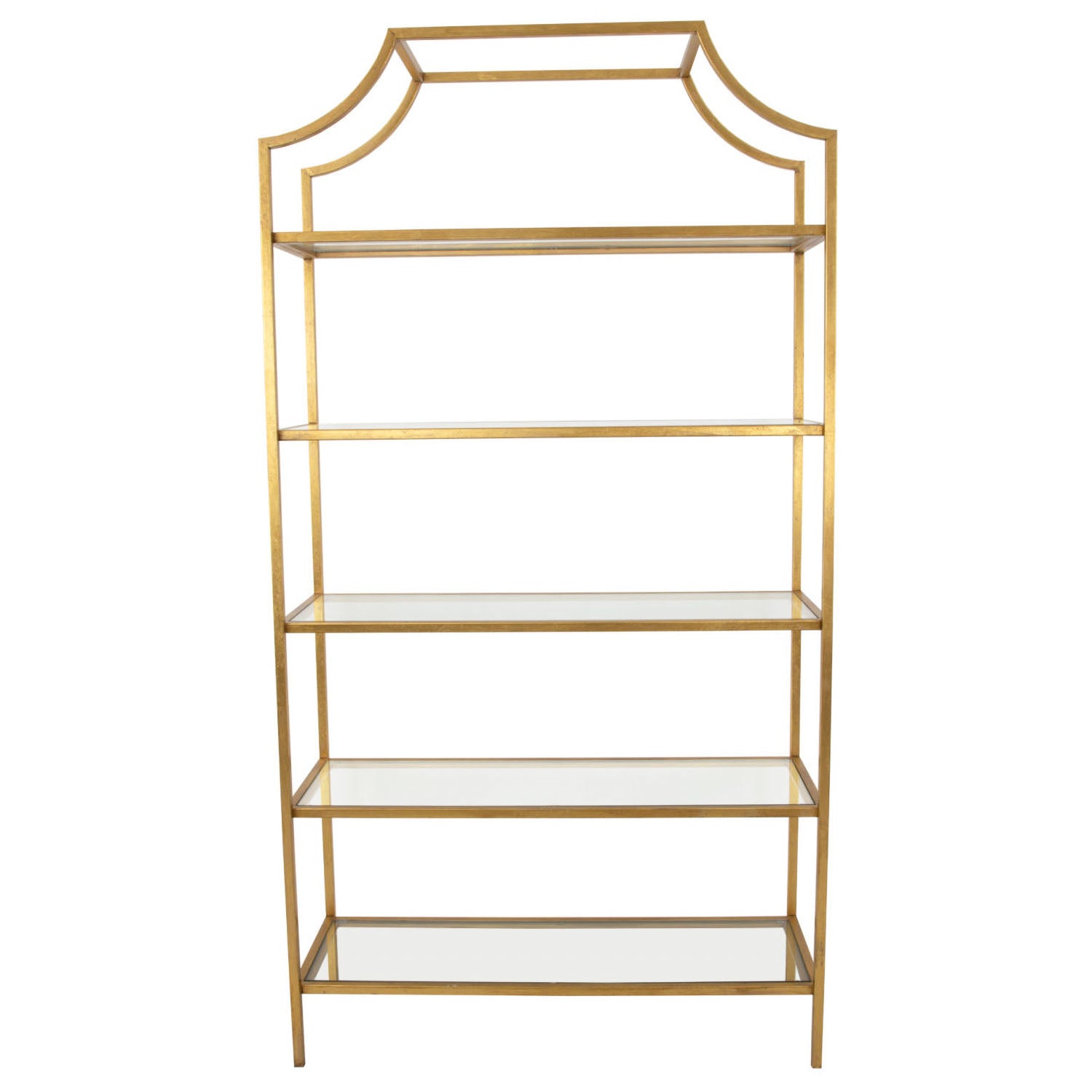 Scalloped Gold Bookcase