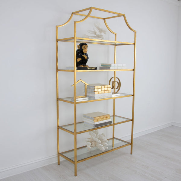 Scalloped Gold Bookcase – Paynes Gray